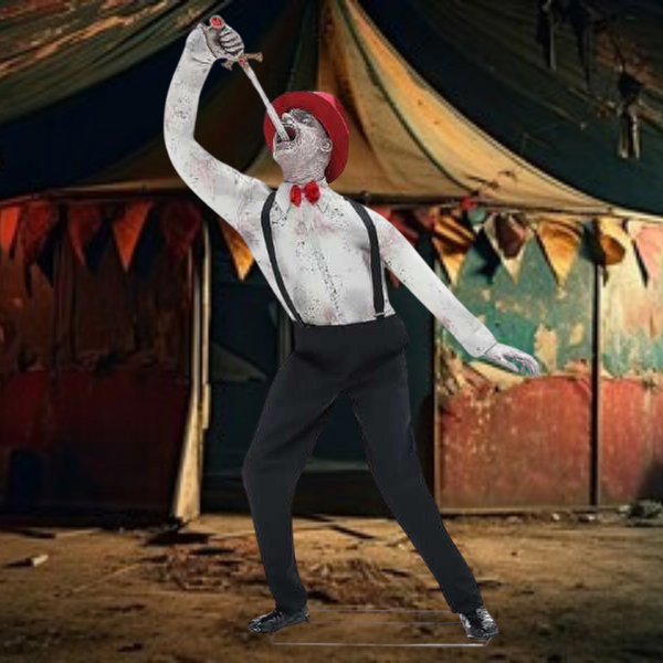 6ft Animated Sword Swallower Halloween Prop - Circus Sideshow Decor ...