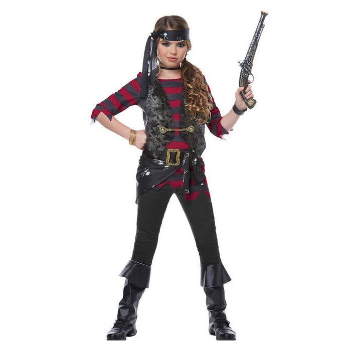 Girls' Renegade Pirate Costume with Accessories – Jokers Costume Mega Store