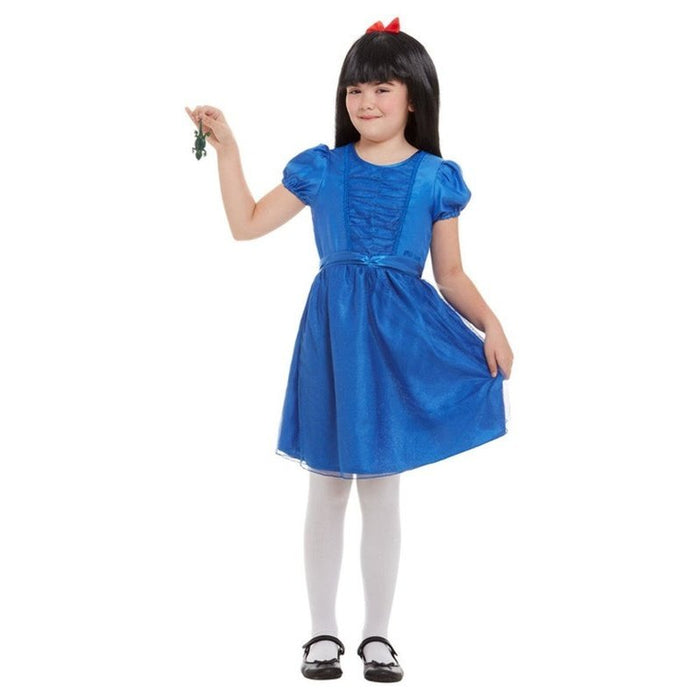 Deluxe Matilda Costume by Roald Dahl - Blue Dress, Wig & Newt – Jokers ...