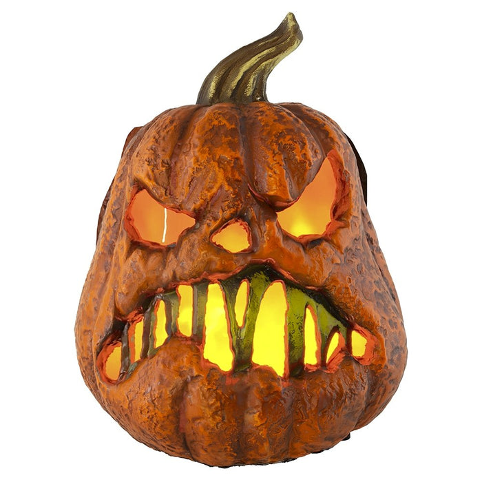 LED Flicker Flame Rotten Pumpkin - Indoor Halloween Decor – Jokers ...